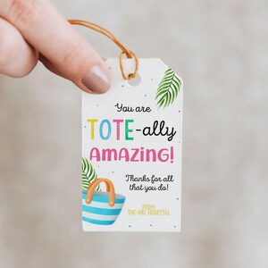 Tote Bag Gift Tag You Are Tote-ally Amazing Teacher - Etsy