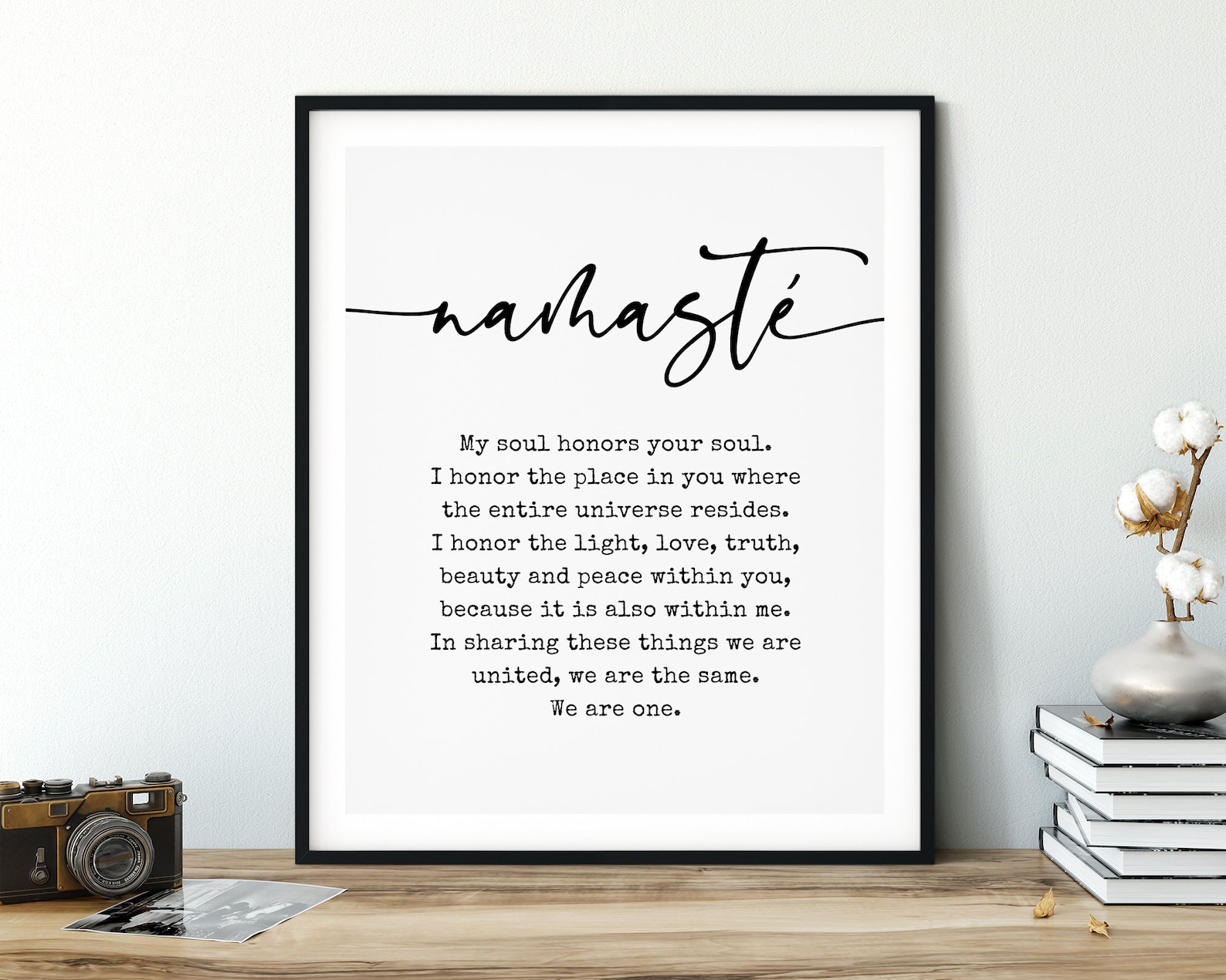 Namaste Definition Print Namaste Wall Art Yoga Poster - Etsy