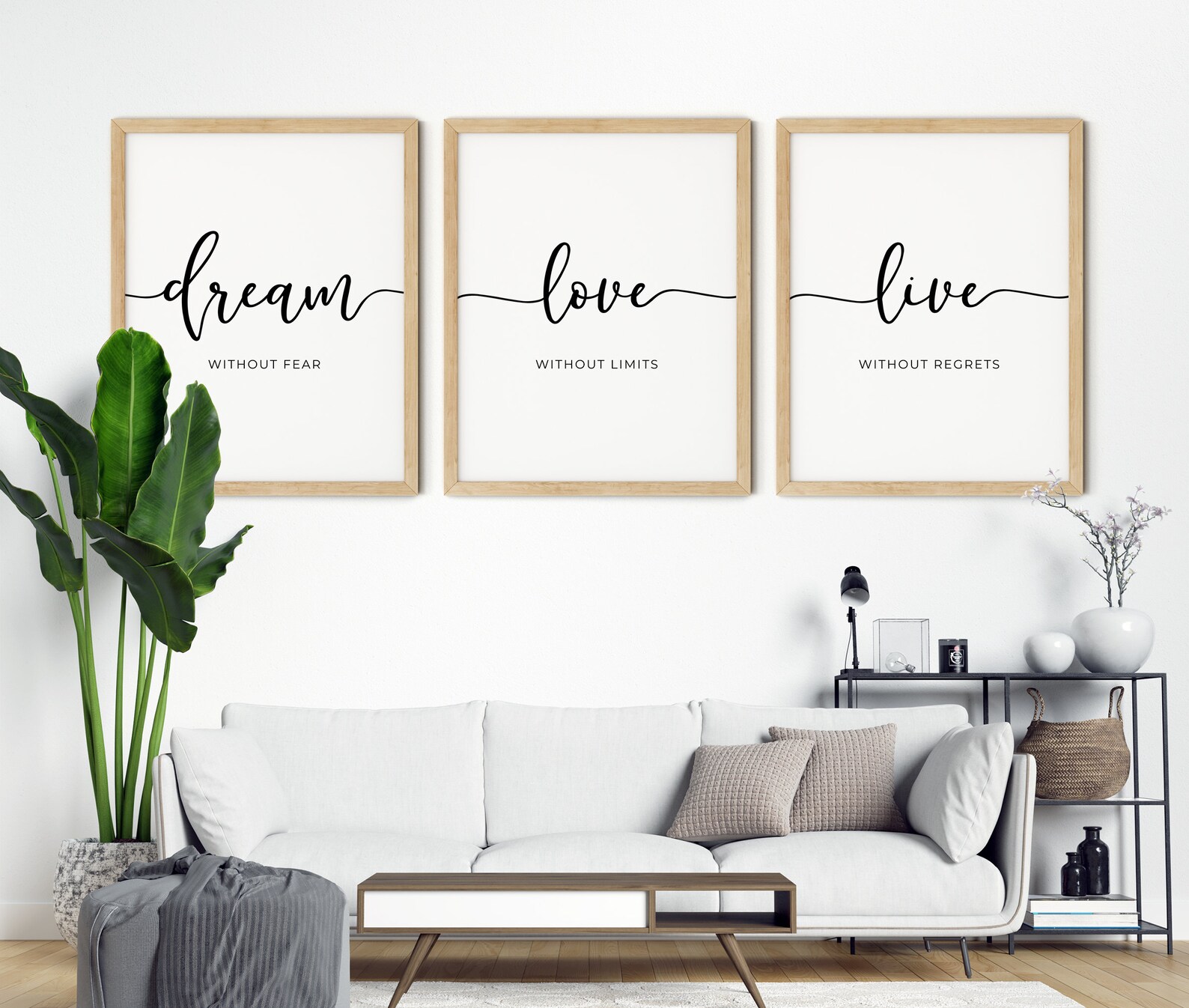 Dream Without Fear Love Without Limits Bedroom Decor Set of 3 - Etsy