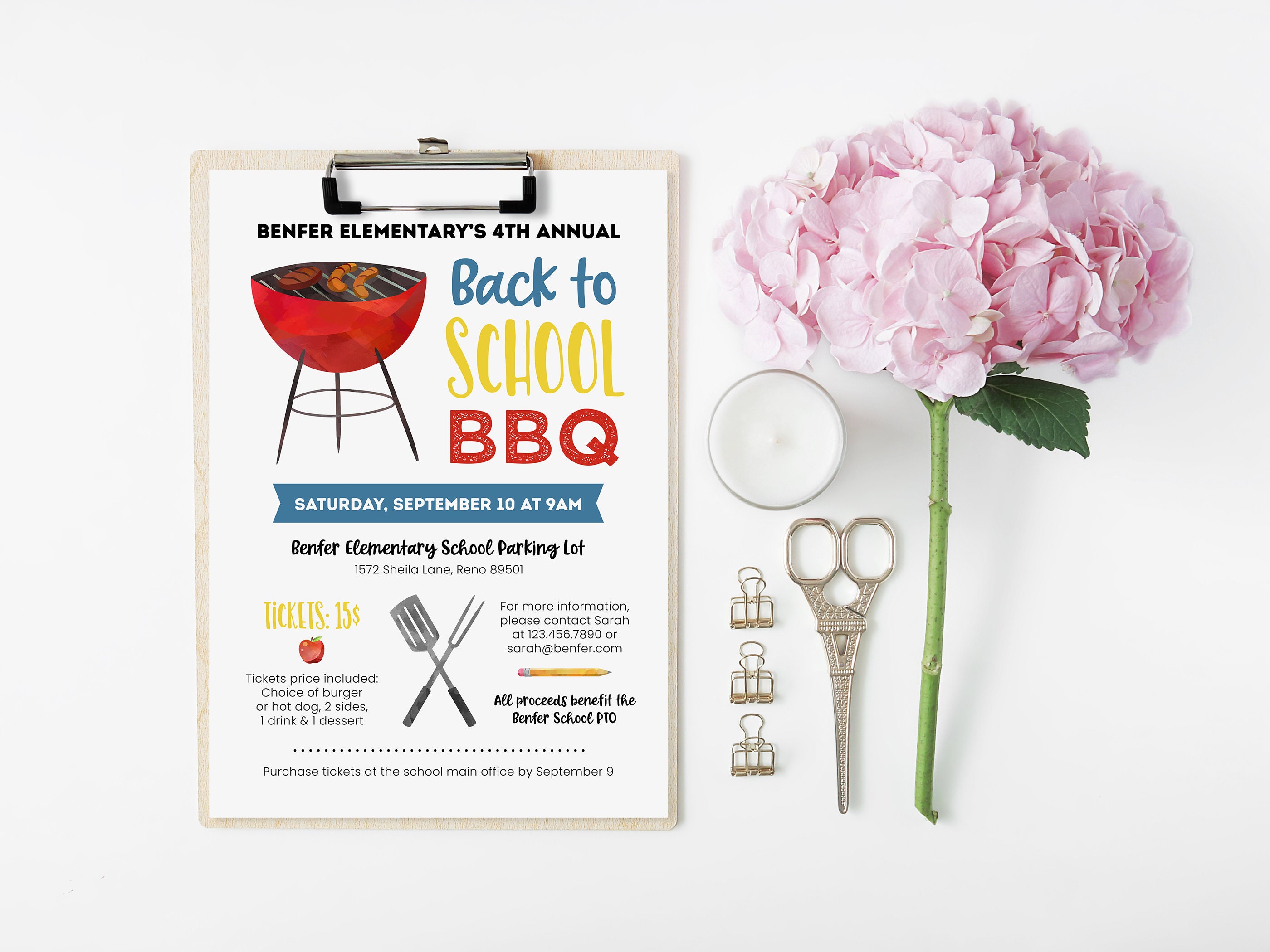 Back to School BBQ Flyer PTO PTA School Fundraiser Poster - Etsy