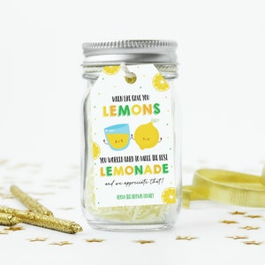 Lemon Gift Tag, When Life Gives You Lemons Editable Thank You Tag ...