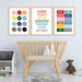 Rainbow Classroom Decor Set of 6 Educational Prints Colorful - Etsy