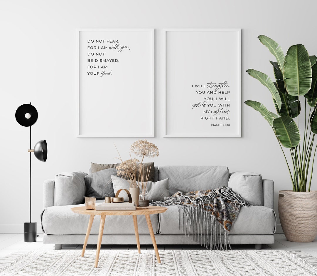 Bible Verse Wall Art Do Not Fear for I Am With You Sign, Set of 2 ...