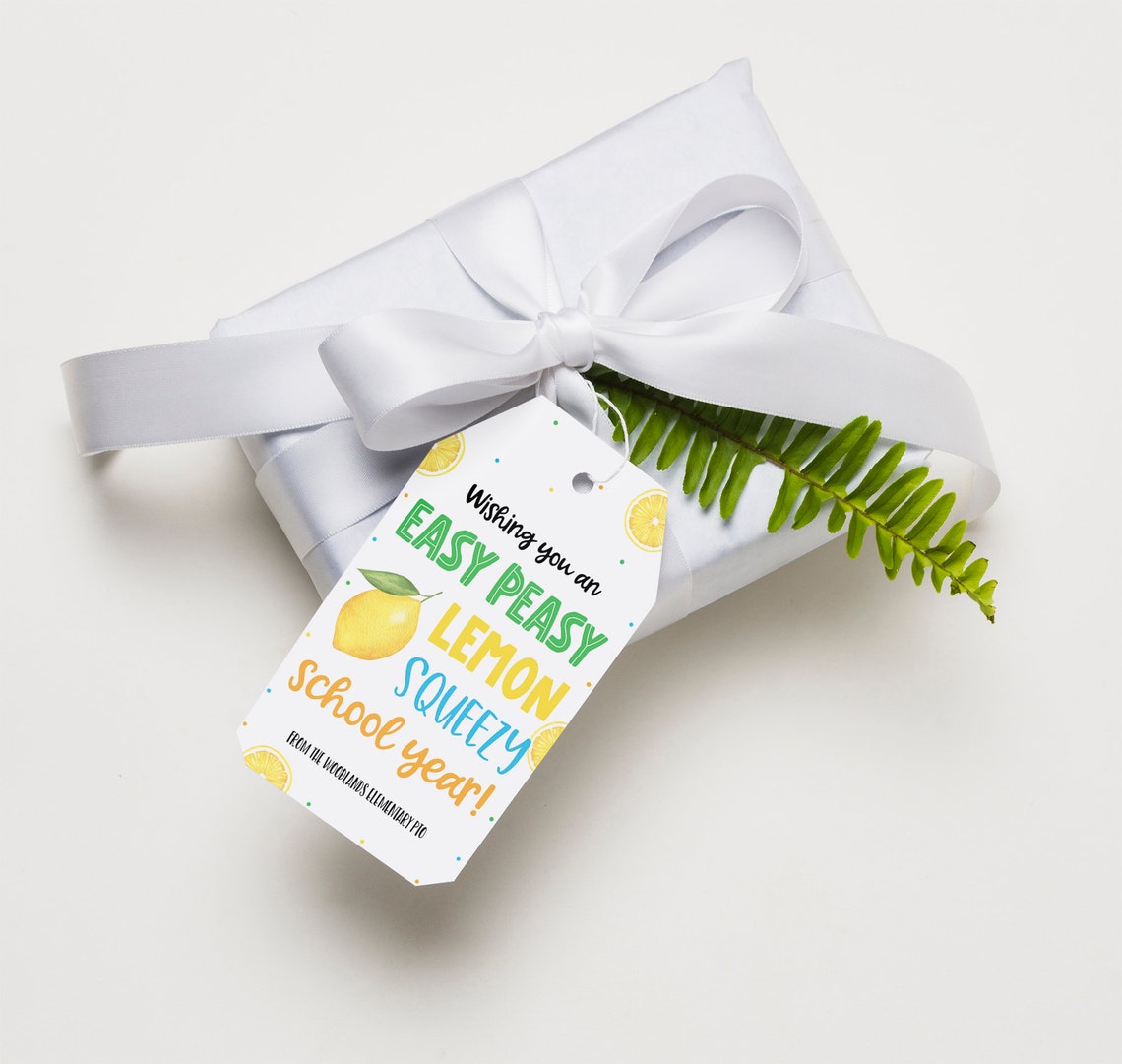 Easy Peasy Lemon Squeezy Gift Tag Back to School Lemon Gift - Etsy