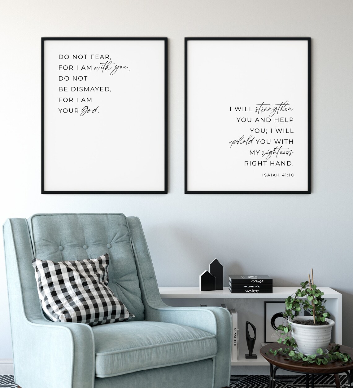 Bible Verse Wall Art Do Not Fear for I Am With You Sign Set - Etsy