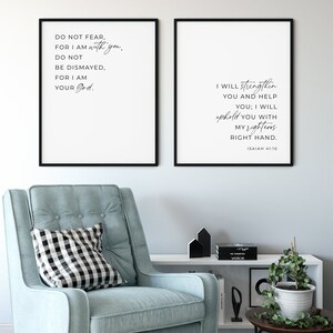 Bible Verse Wall Art Do Not Fear for I Am With You Sign, Set of 2 ...