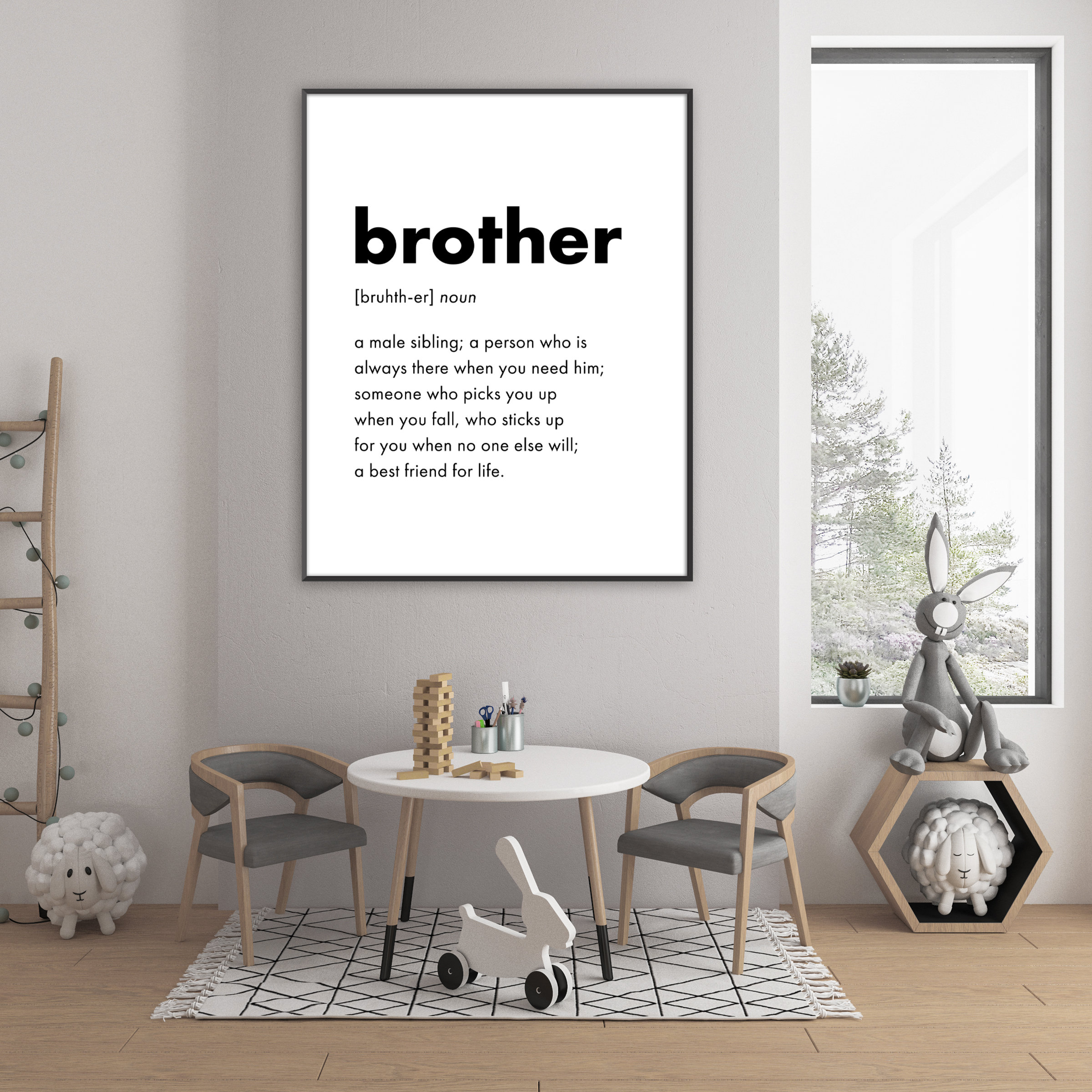 Brother Sign Brother Definition Sign Boys Room Decor Funny | Etsy