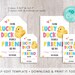 Rubber Duck Valentine Gift Tag, Lucky Duck Kid Valentine's Day Tag ...