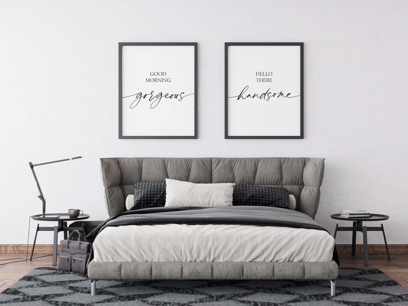 Good Morning Gorgeous Hello Handsome Sign Set of 2 Bedroom - Etsy