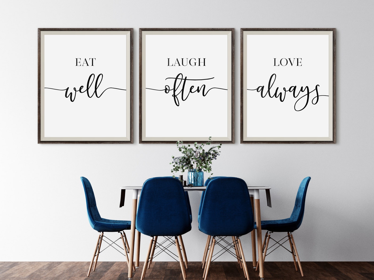 Eat Laugh Love Print Eat Well Laugh Often Love Always Kitchen - Etsy