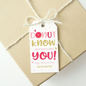 Editable Donut Valentine Tag Donut Know What We Would Do - Etsy