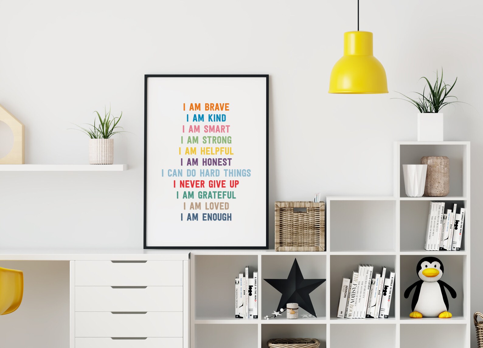 I Am Brave I Am Kind Print Affirmation Wall Art for Kids | Etsy