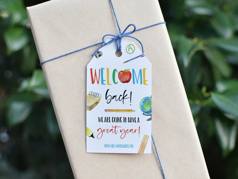 Welcome Back to School Gift Tag Editable First Day of School - Etsy