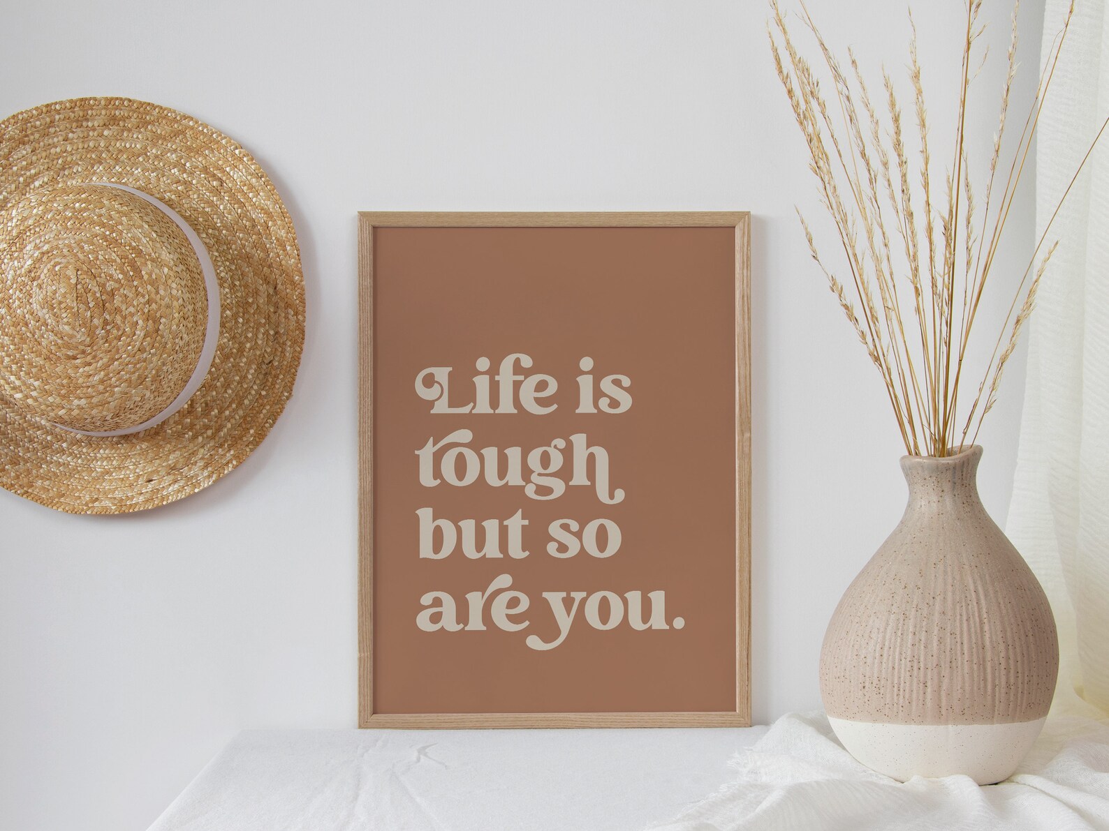 Life is Tough but so Are You Printable Wall Art, Inspirational Quotes ...