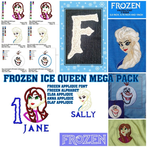 Queen Elsa Applique - Etsy