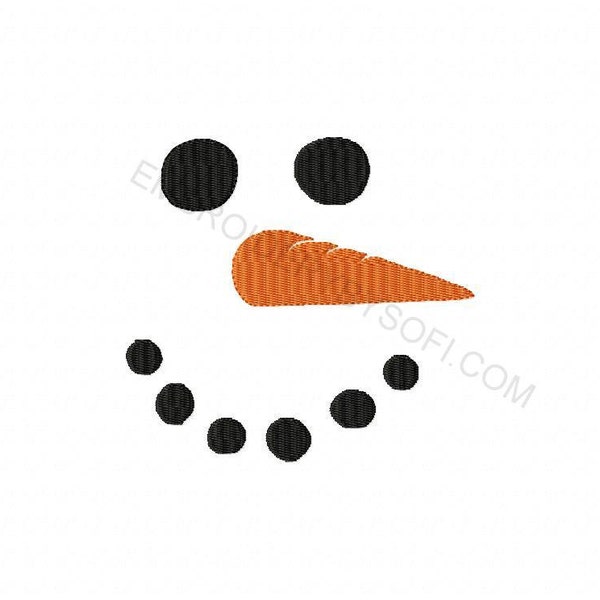 Snowman Face Embroidery - Etsy