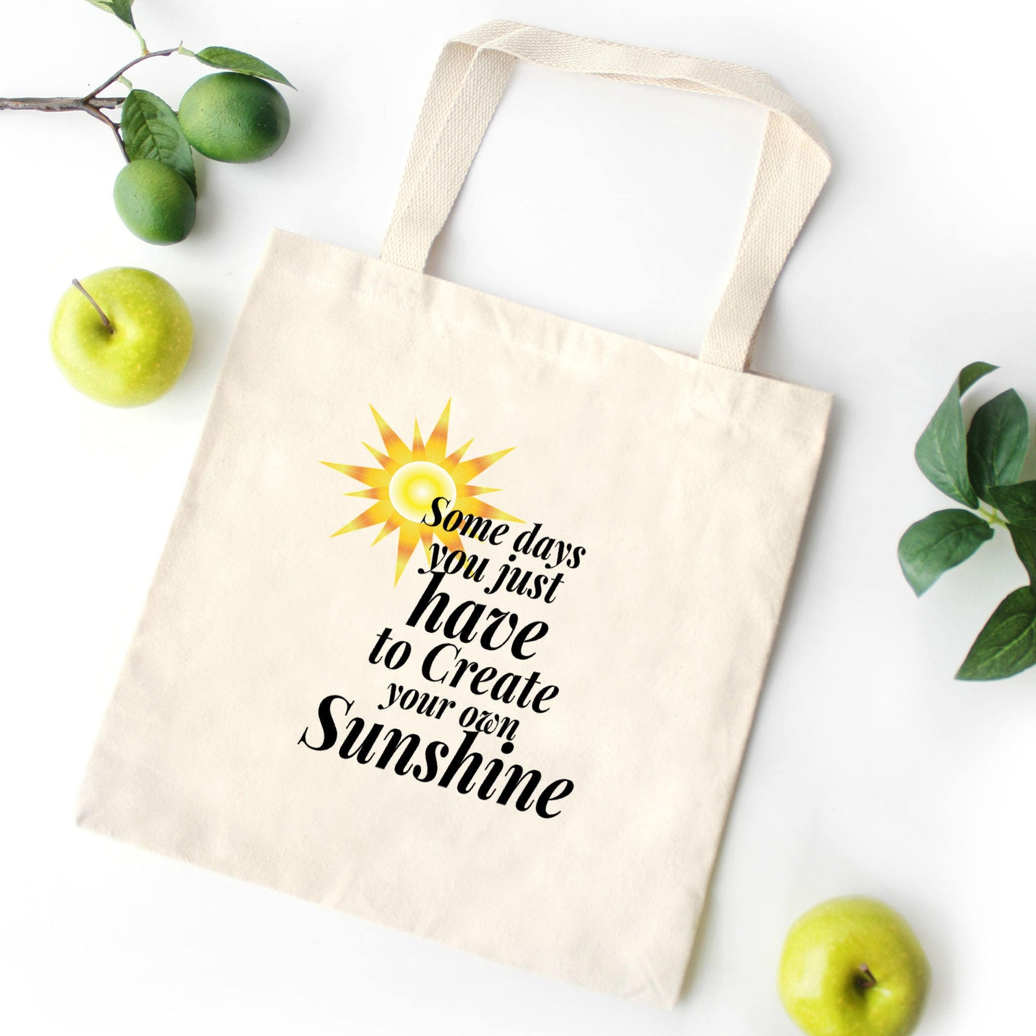 Sunshine Tote Bag Totes With Sayings Personal Tote Bag Etsy