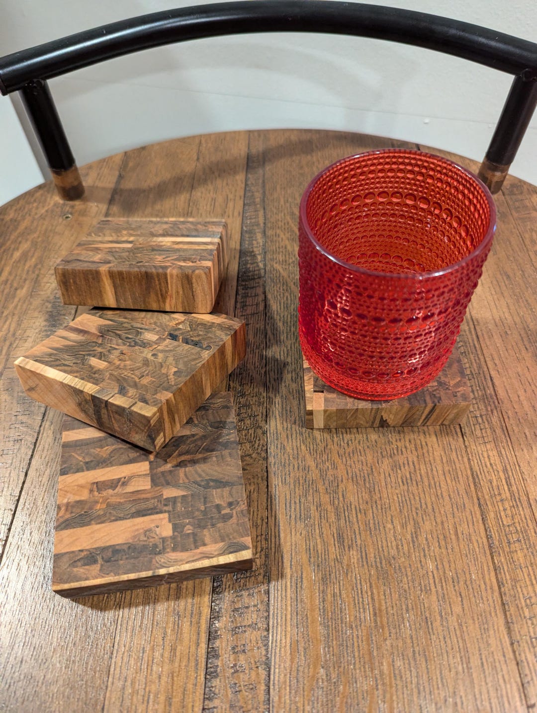 Spalted End-grain Walnut Butcher-block Style Thick Coasters Set of 4 - Etsy