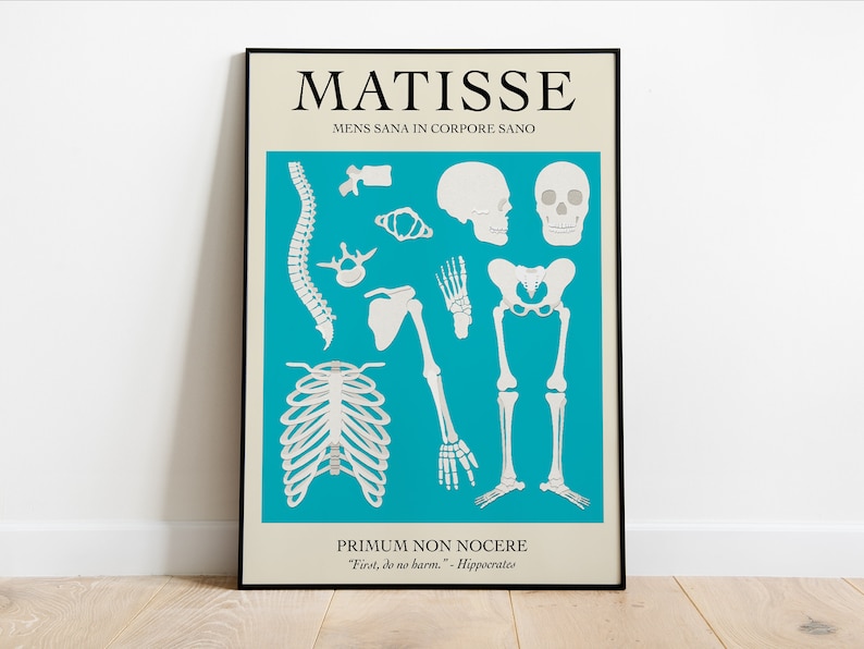 Medical Student Gift | Henri Matisse Human Anatomy Medical Art Digital ...