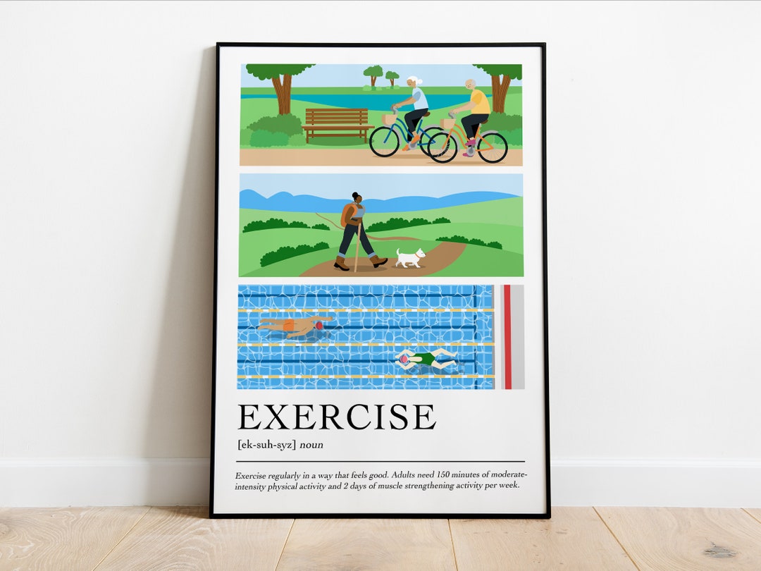 Exercise Wellbeing Health Promotion Clinic Printable Poster - Etsy