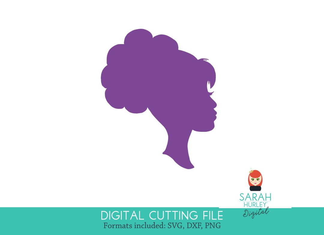 Curly Bun Girl By sarah Hurley SVG Instant Download Digital Files for ...