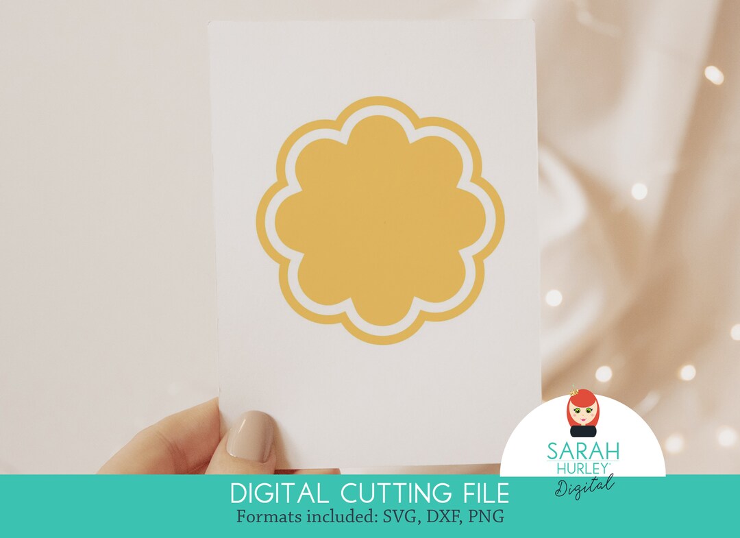 Framed Scallop Label By sarah Hurley SVG Instant Download Digital Files ...