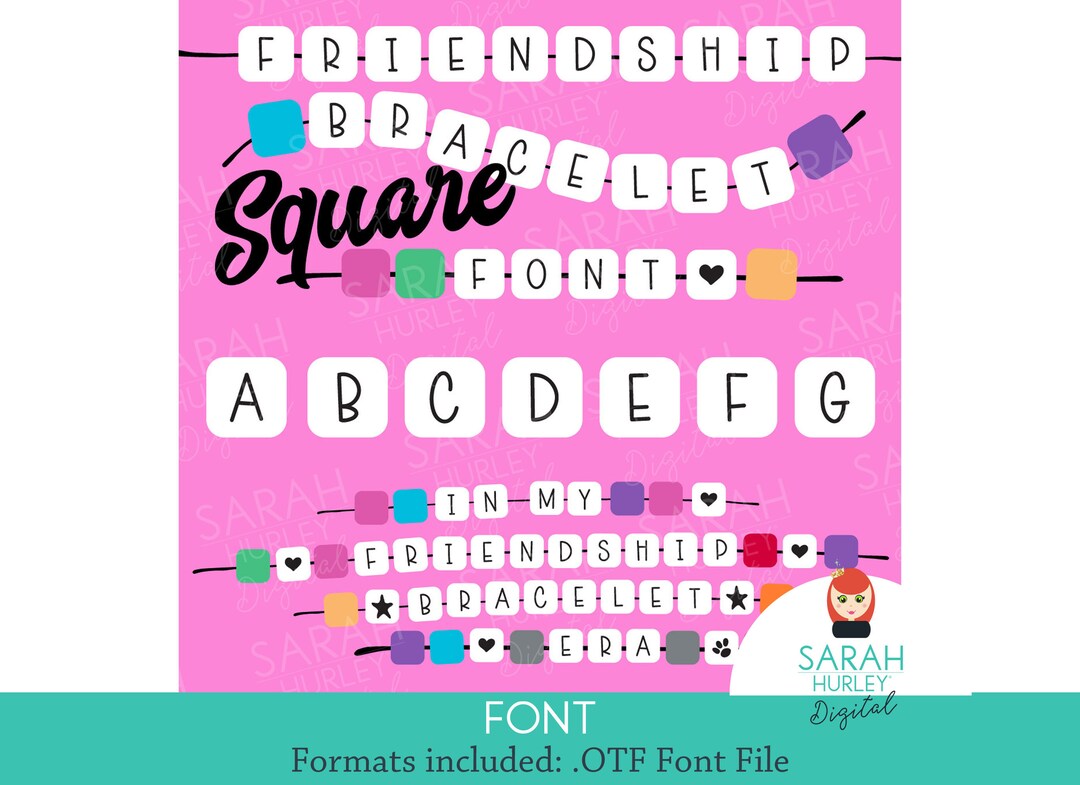 Friendship Bracelet Square Font By sarah Hurley Instant Font Download ...