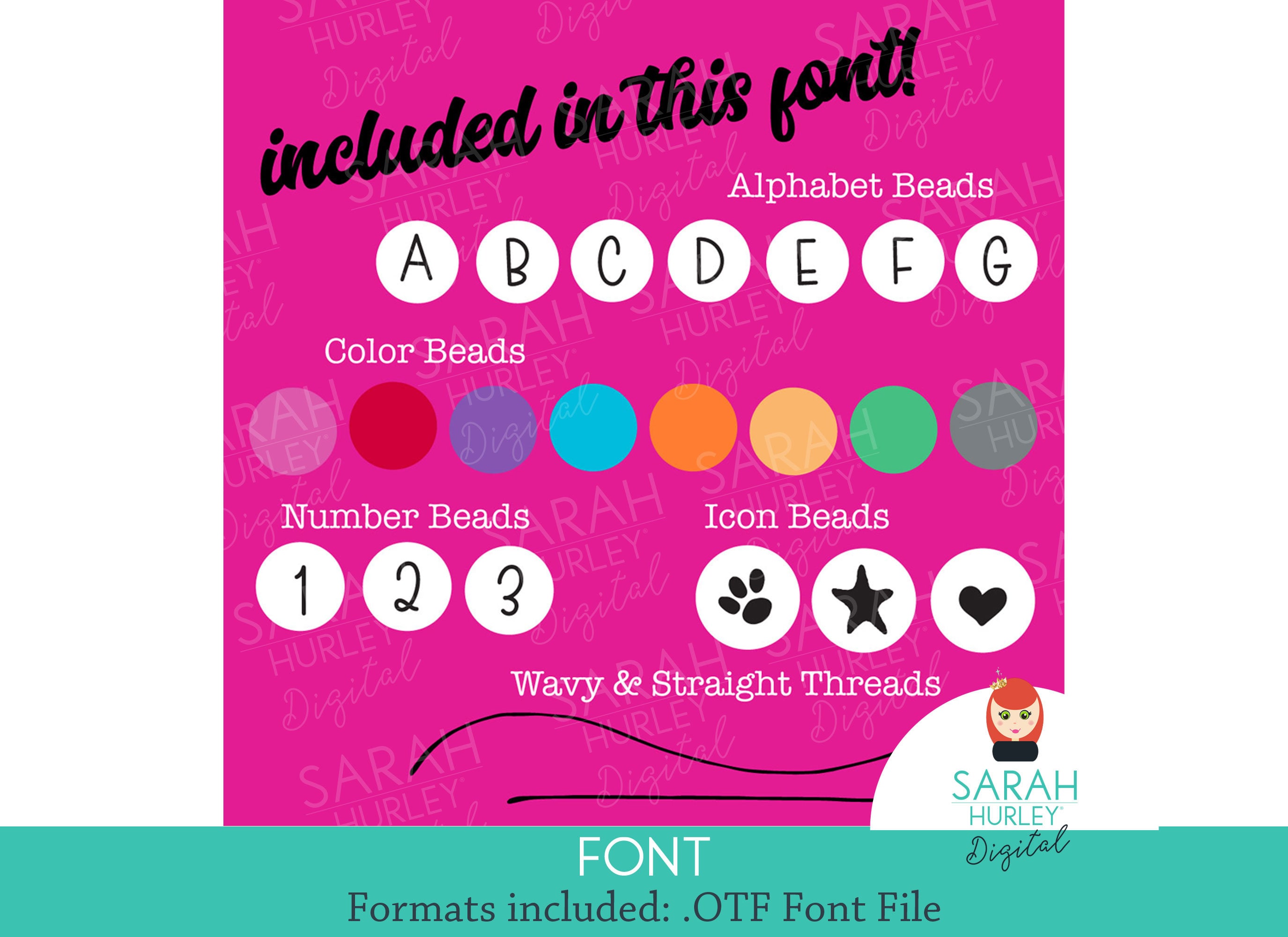 Friendship Bracelet Font By sarah Hurley Instant Font Download Digital ...