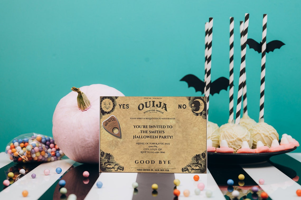 Custom Printable Ouija Board Invitation Halloween Party - Etsy