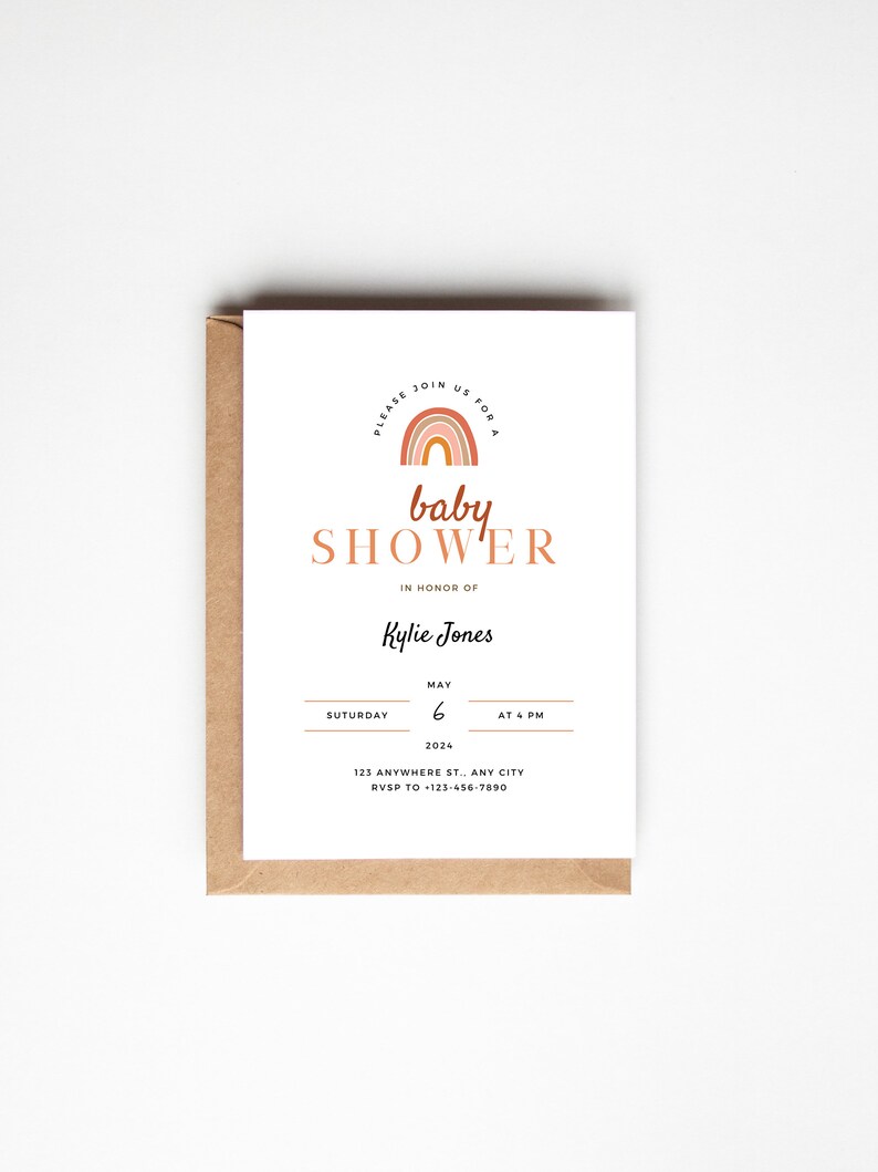 Gender Neutral Printable Baby Shower Invitation Set Baby - Etsy