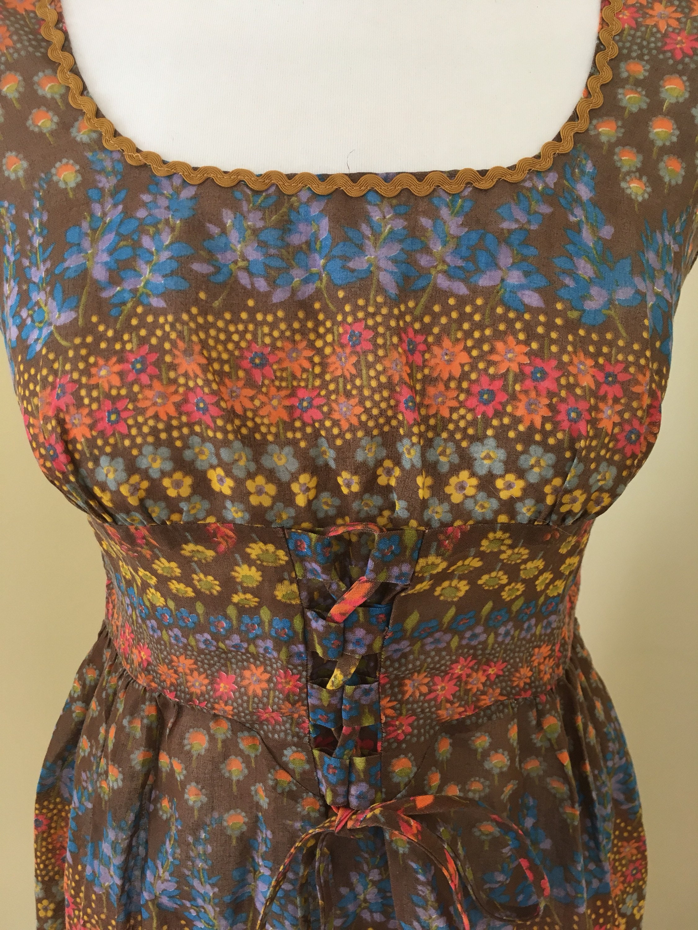 1960s/early1970s 'dolly Rockers' British Boutique Label Long Multi ...