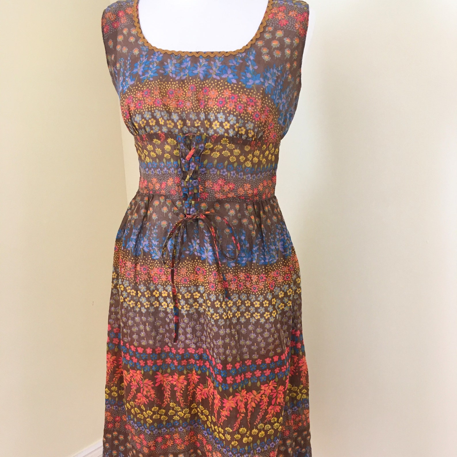 1960s/early1970s 'dolly Rockers' British Boutique Label Long Multi ...