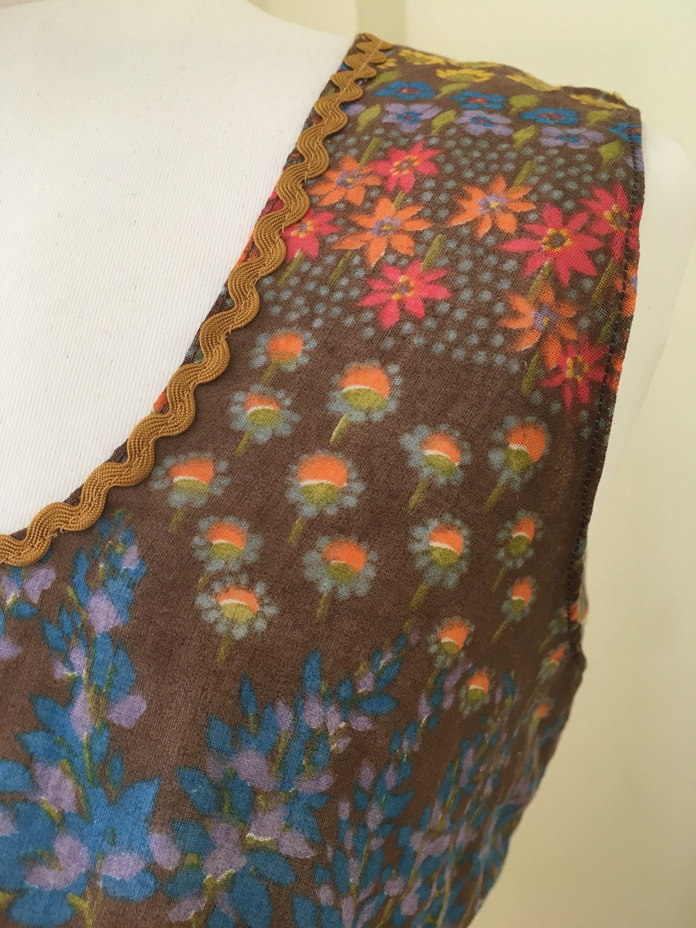 1960s/early1970s 'dolly Rockers' British Boutique Label Long Multi ...