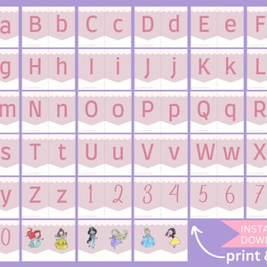 INSTANT DOWNLOAD. Princess Birthday Party Banner. Digital Birthday ...