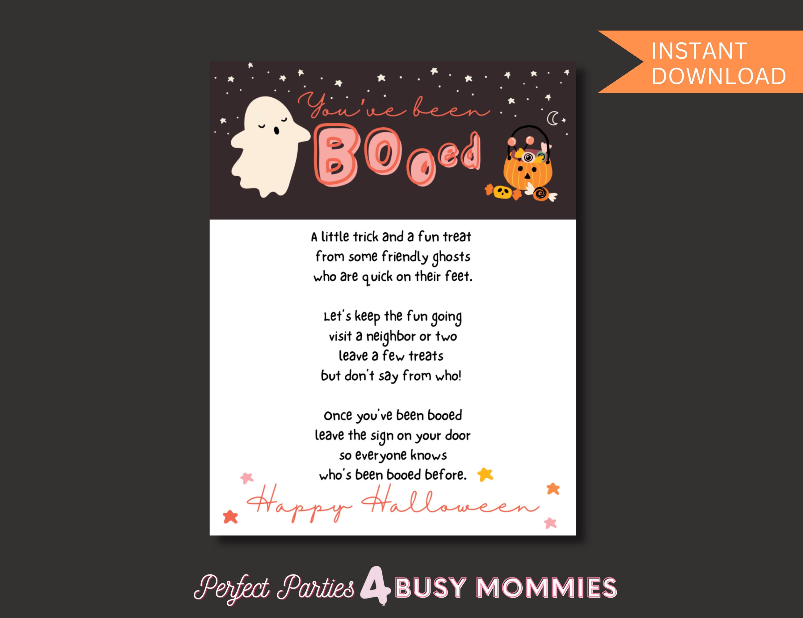 Printable You've Been Boo'ed. Printable Boo Basket Kit. Halloween ...