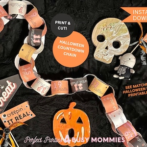 Printable Halloween Countdown Paper Chain: Kids Activity (PDF Pattern ...