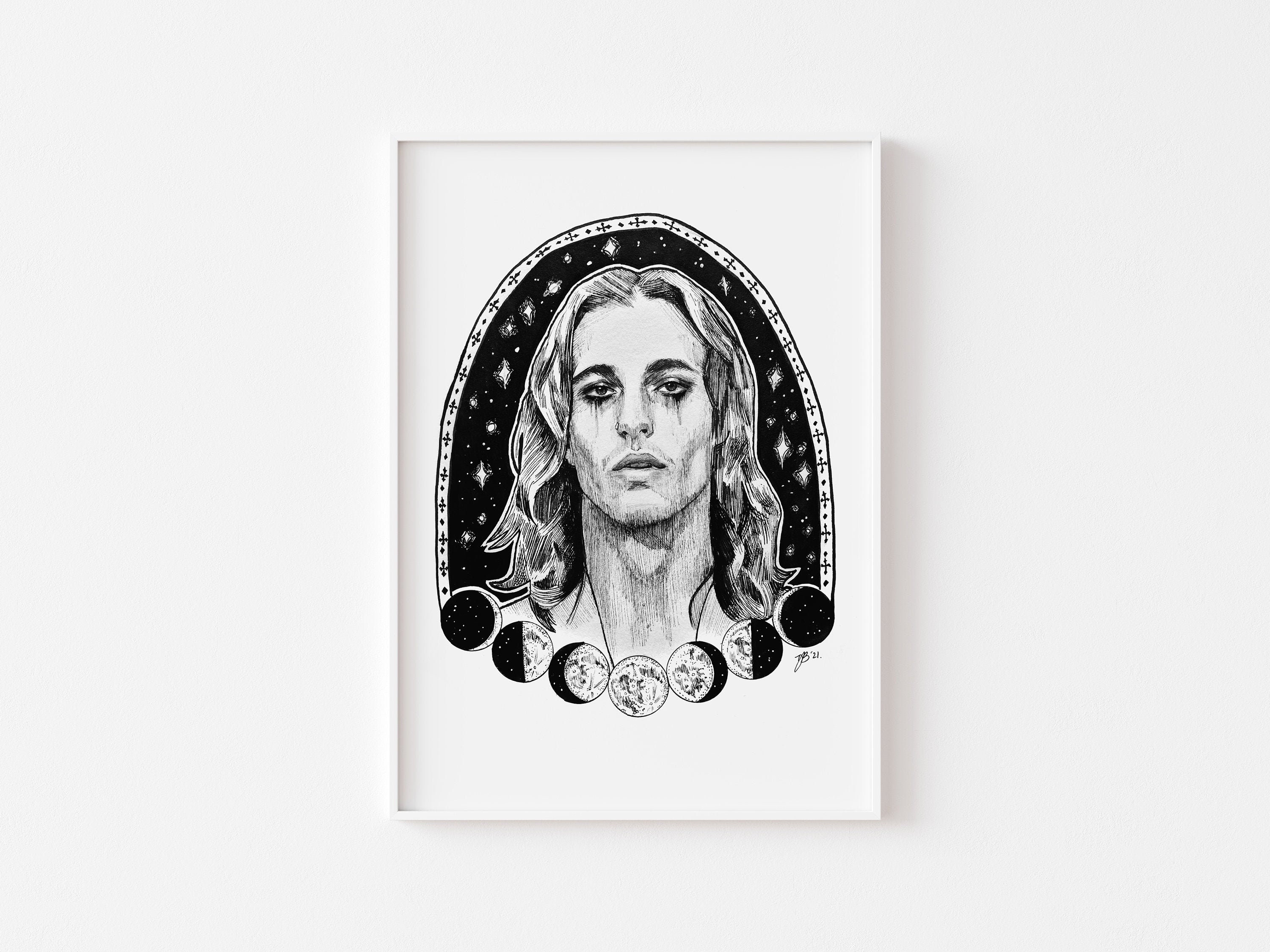 Damiano David måneskin Original Art Print Ink Drawing Print - Etsy UK