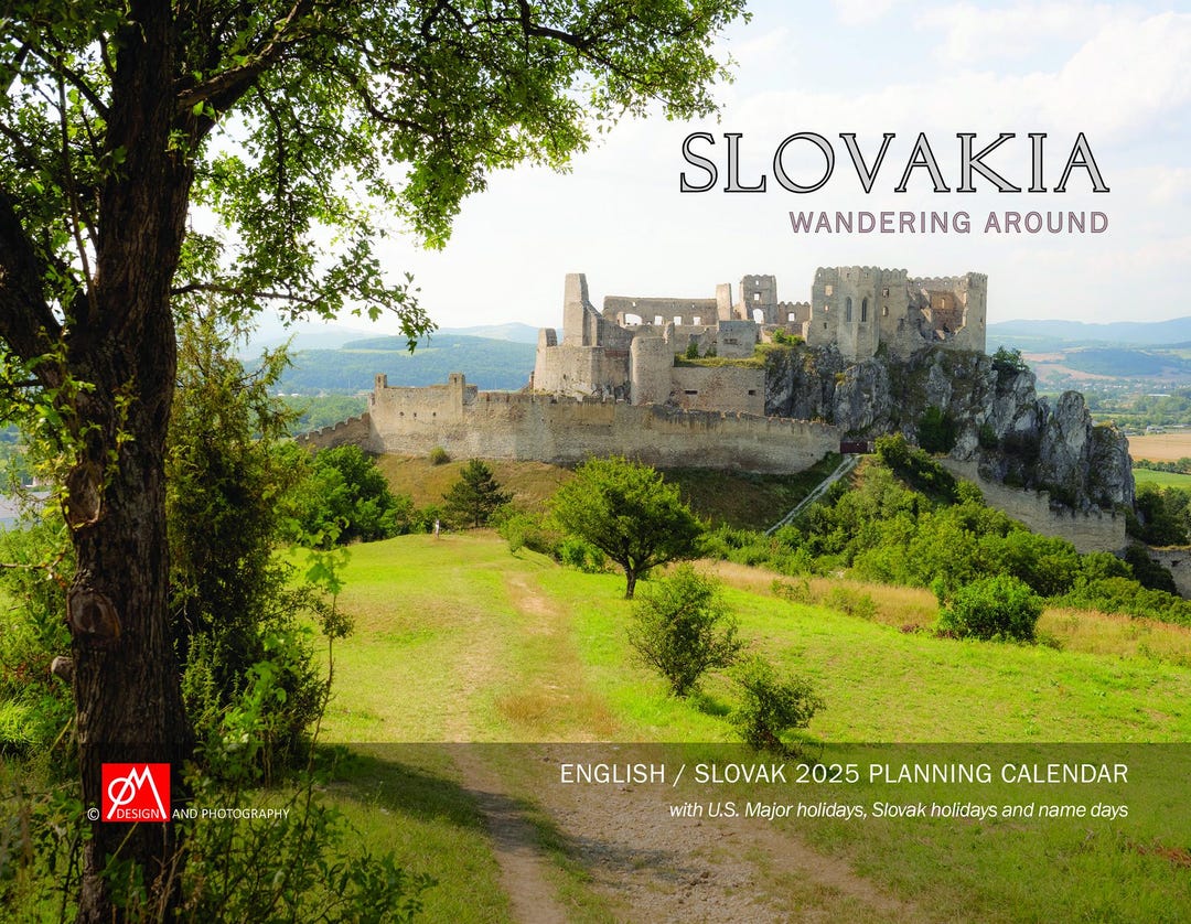 Slovakia English Slovak Bilingual Planning Calendar 2025 Black Friday ...