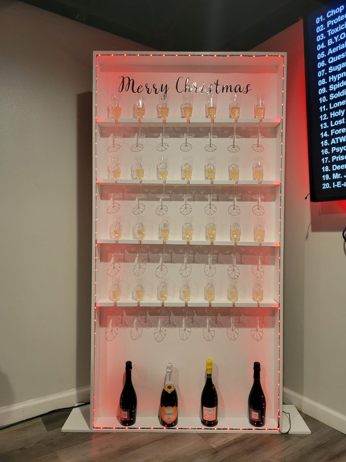 Champagne Wall With LED Lights - Etsy