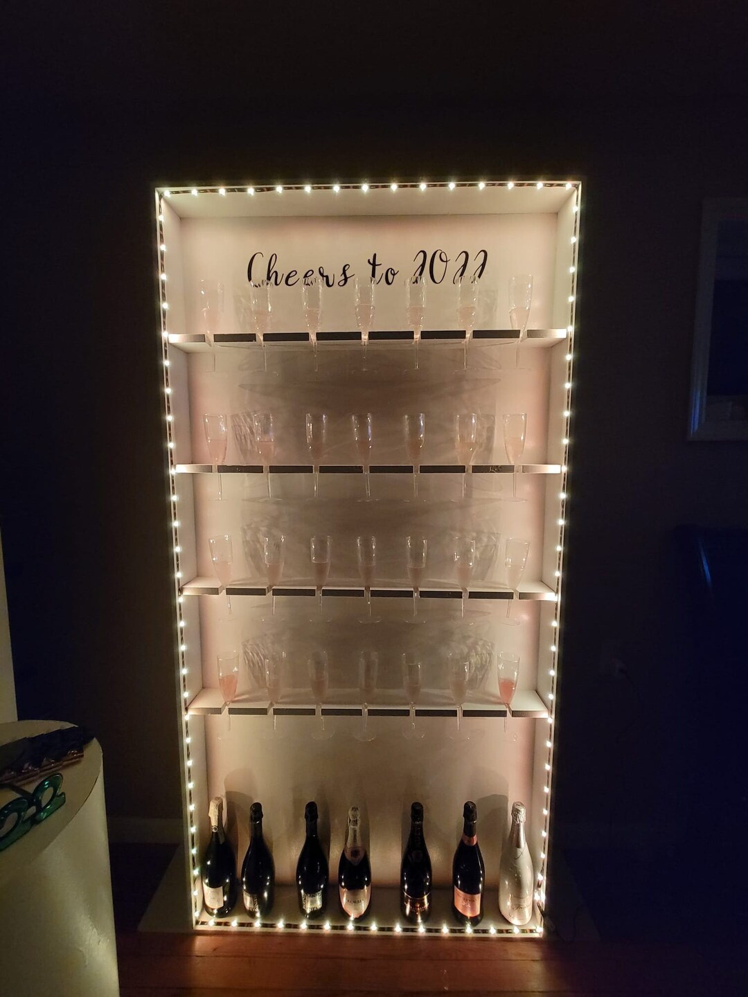 Champagne Wall With LED Lights - Etsy