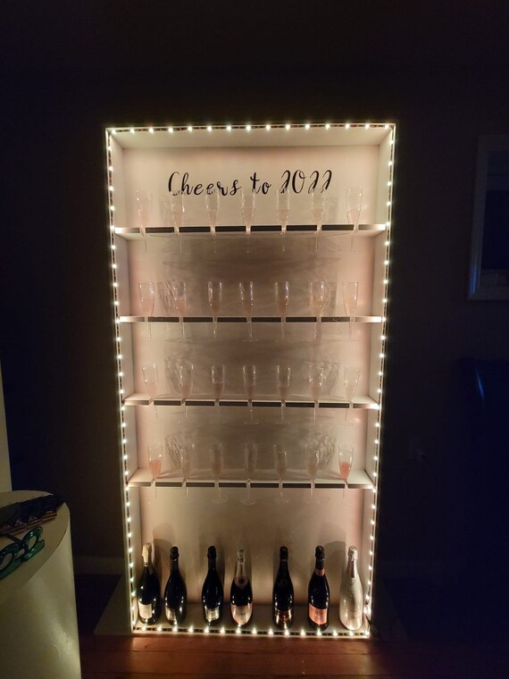 Champagne Wall With LED Lights - Etsy