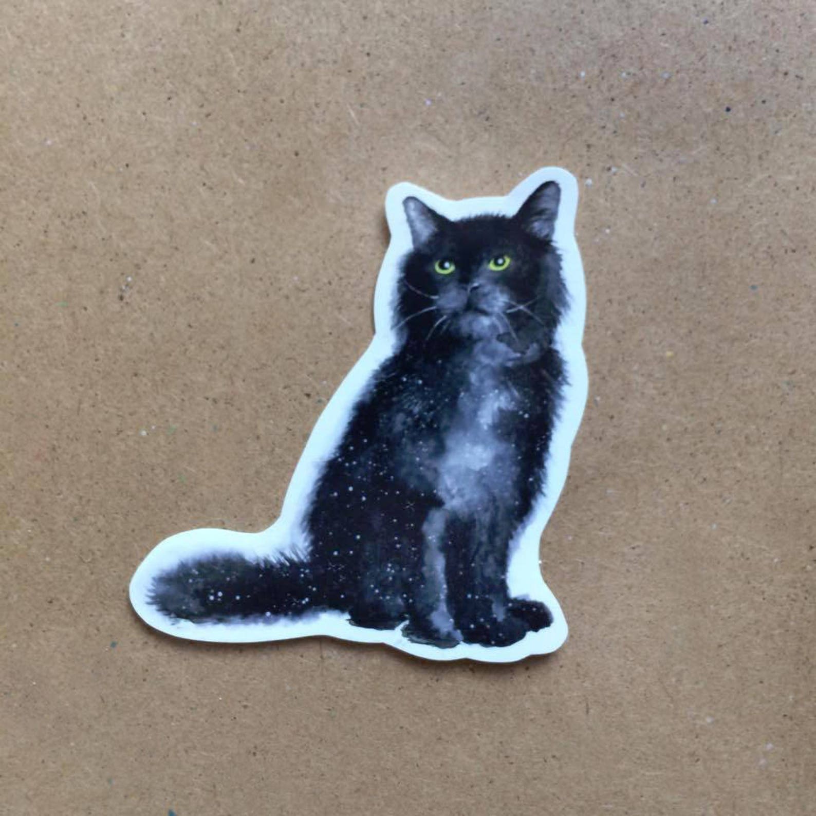 Cat Stickers Black Cat Sticker Cat Accessories Cute - Etsy