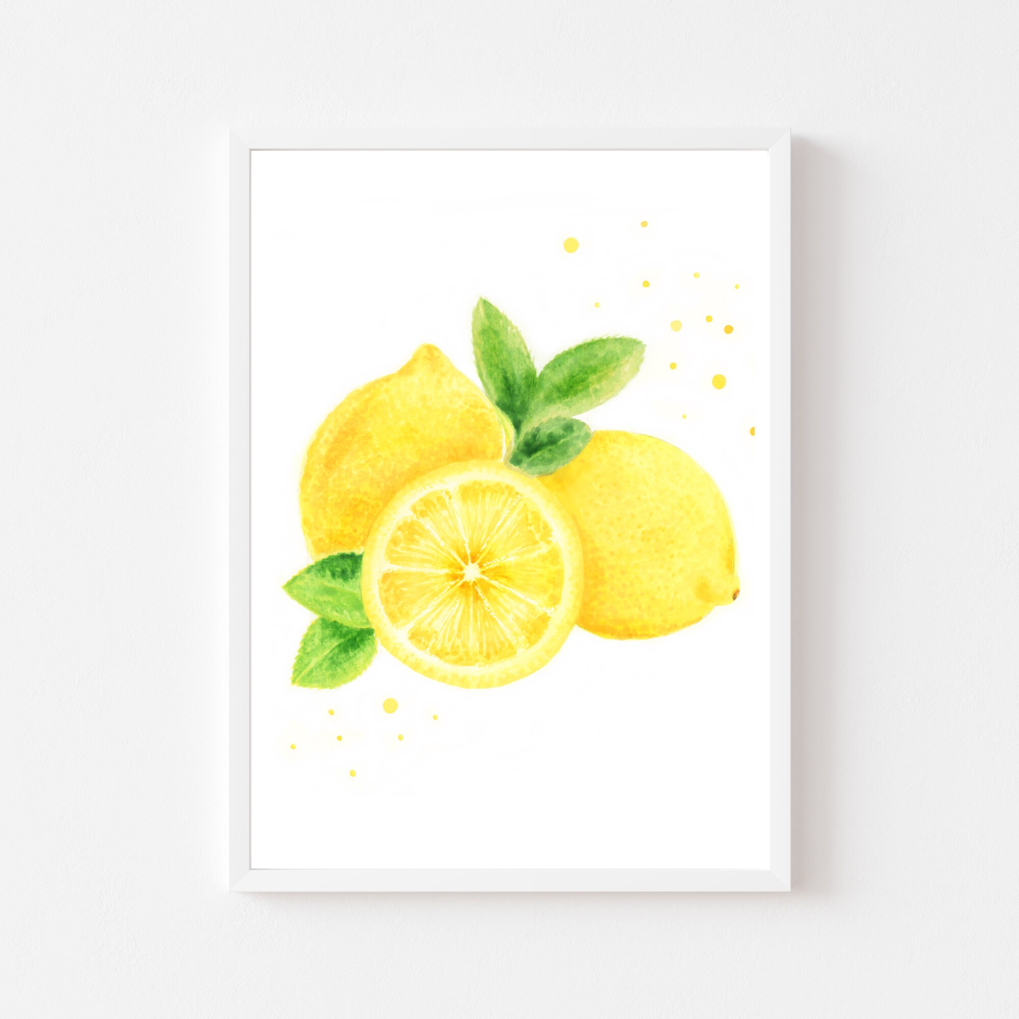 Lemon Print, Lemon Art, Lemon Art Print, Fruit Art Print, Lemon Gift ...