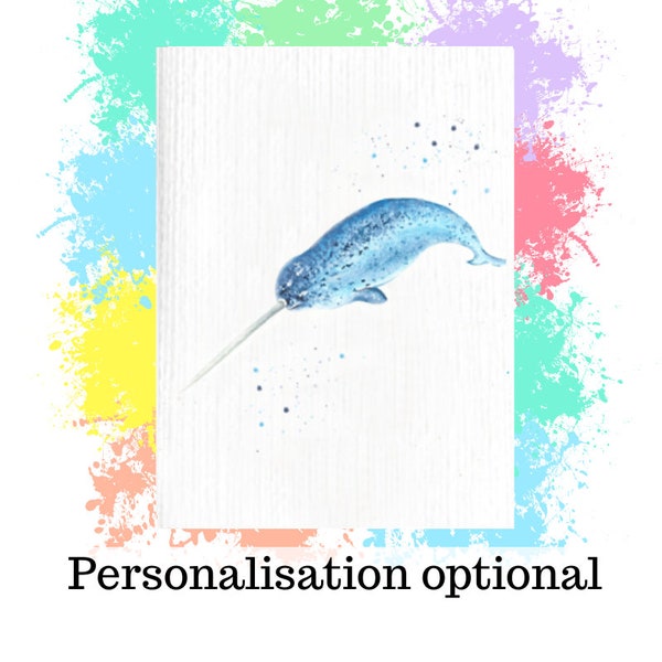 Narwhal Card - Etsy UK