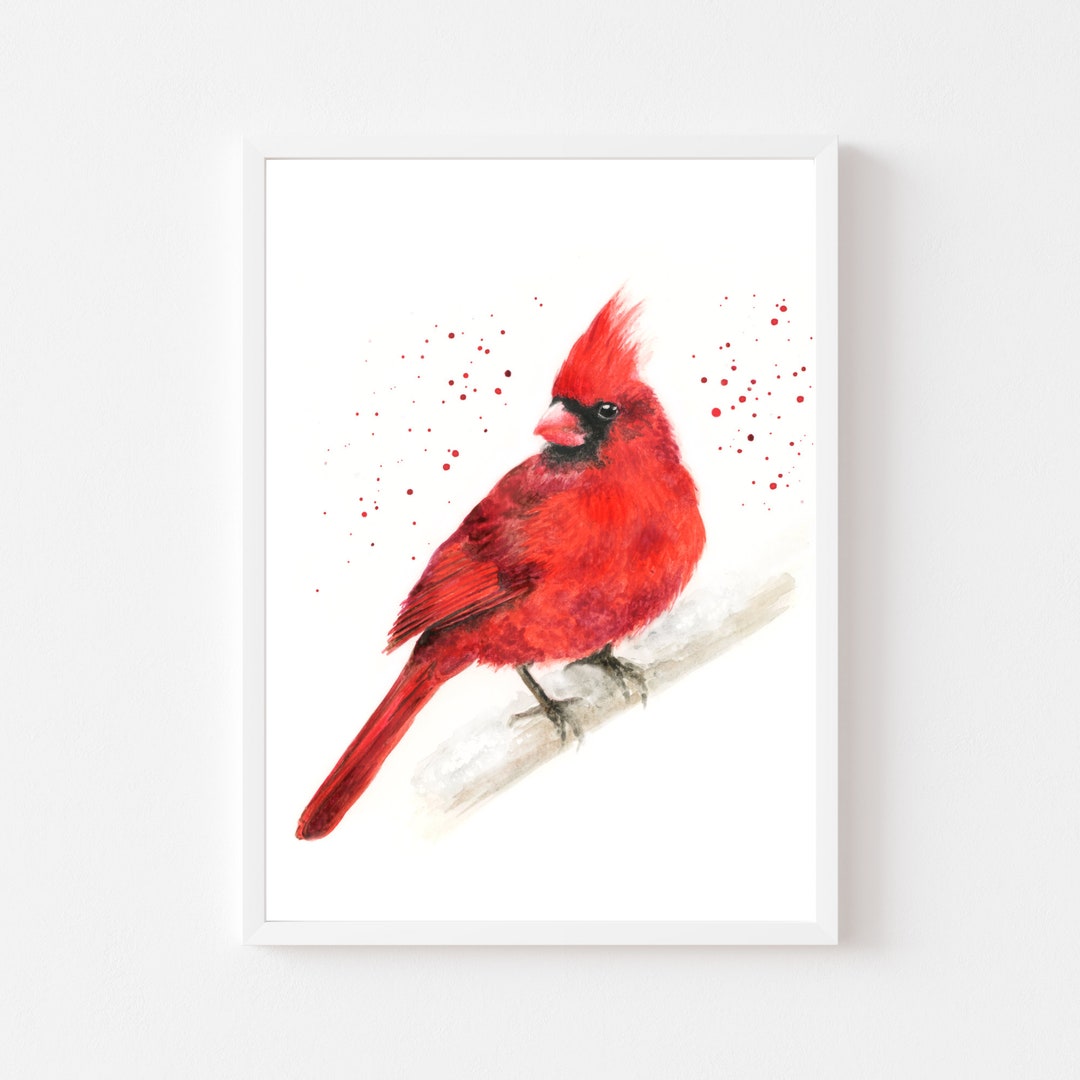 Cardinal Print, Cardinal Printable, Cardinal Art, Bird Art, Printable ...