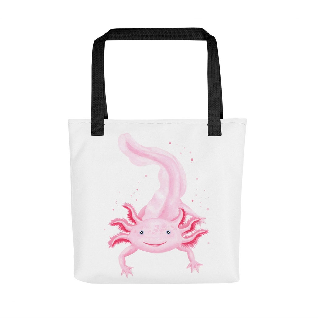 Axolotl Tote Bag, Axolotl Gift, Shoulder Bag, Shopping Bag, Book Bag ...