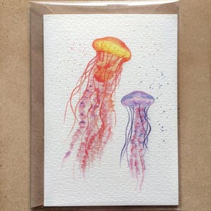 Jellyfish Card Under Sea Birthday Card Animal Cards - Etsy