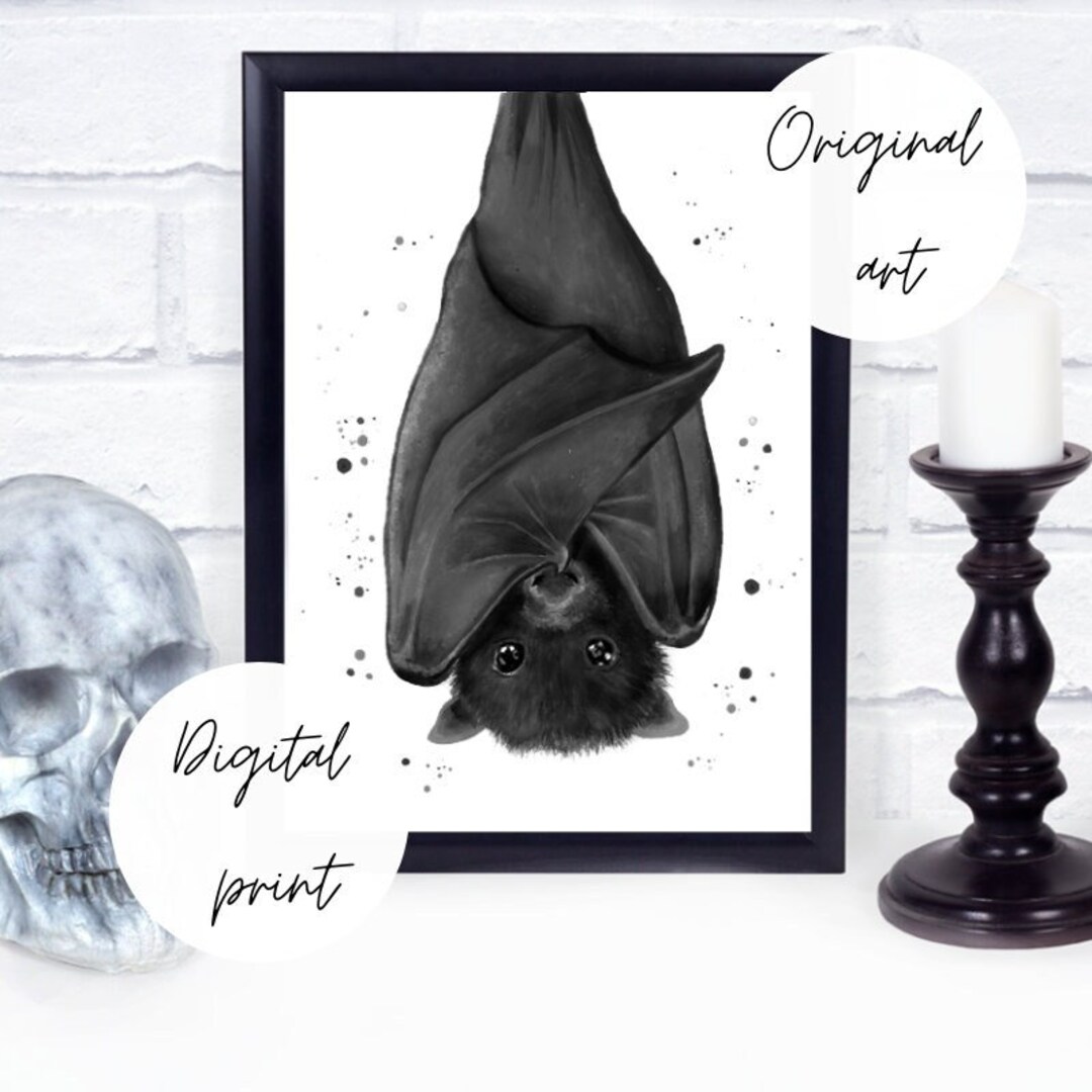 Bat Printable Printable Art Bat Art Digital Art Print - Etsy