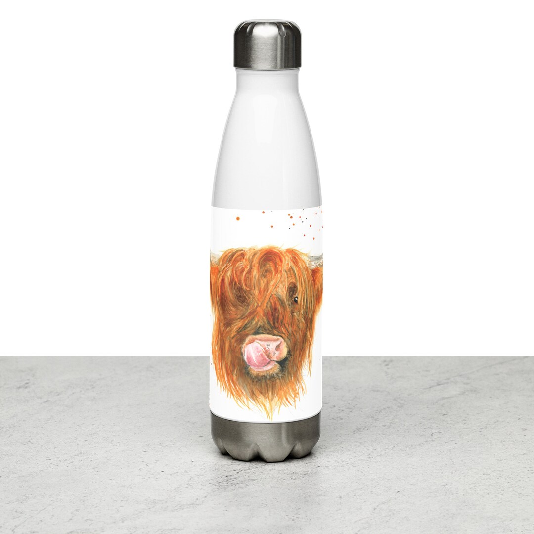 Highland Cow Bottle, Highland Cow Flask, Highland Cow Tumbler ...
