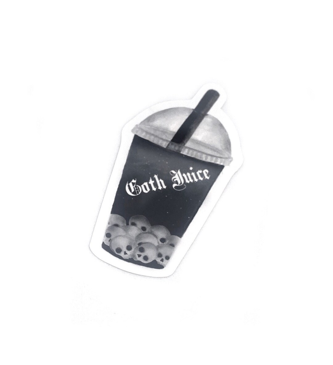 Goth Boba Sticker, Bubble Tea Sticker, Boba Tea Sticker, Goth Sticker ...